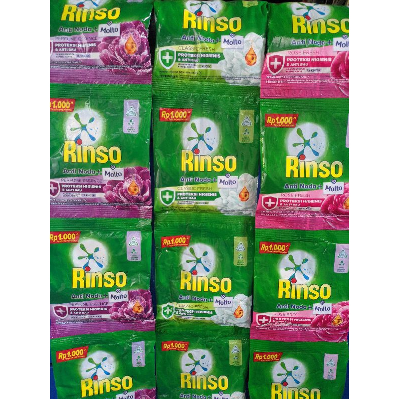 Jual DETERGEN BUBUK RINSO MOLTO SACHET 40gr - 1 RENCENG (6 Pcs ...