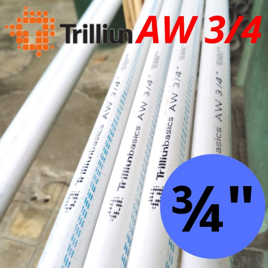 Jual Pipa PVC TRILLIUN AW 3/4" | Shopee Indonesia
