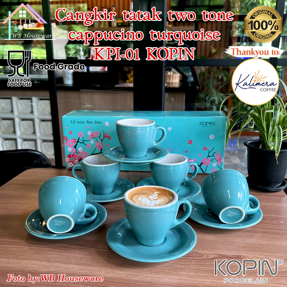 Jual cangkir kopi set 6 pasang / tea cup / gelas cappucino / KPI-01 ...