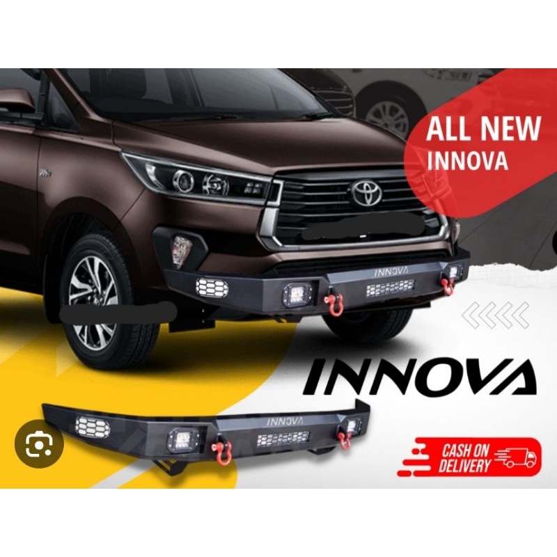 Jual Tanduk Depan Innova model Custom Besi Bumper Depan All New Innova ...