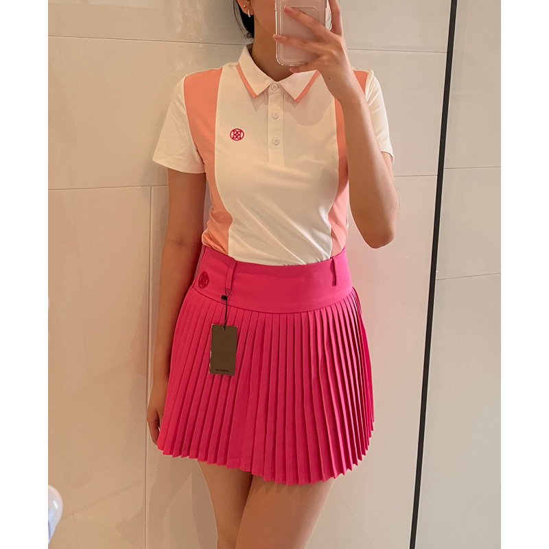Jual gfore g/fore color block polo golf polo baju golf wanita | Shopee ...