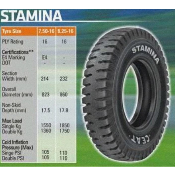 Jual Ban Truk Bias Nilon Ceat Stamina 750-16 750 16 7.50 16 14PR (Set ...