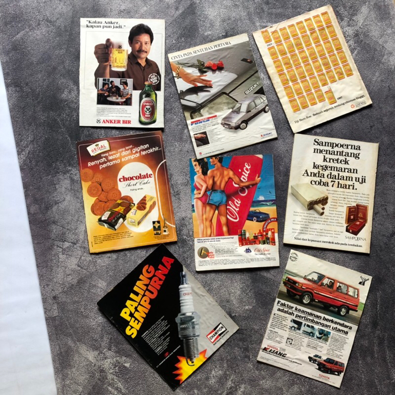 Jual Original Poster Iklan Jadul tahun 1987-1989 | Shopee Indonesia