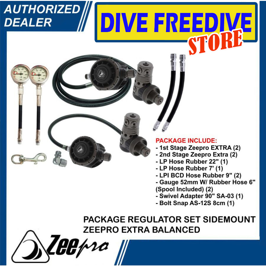 Jual Paket Regulator Set Sidemount Package Zeepro 1st Stage Extra ...