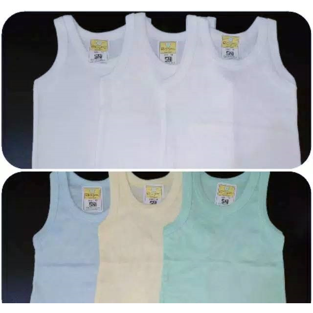 Jual Singlet Bayi Polos Barney Ridges 3pcs / Singlet Anak SNI | Shopee ...