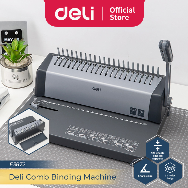 Jual Deli Binding Machine Mesin Jilid Spiral Plastik A4 21 Lubang Kotak ...