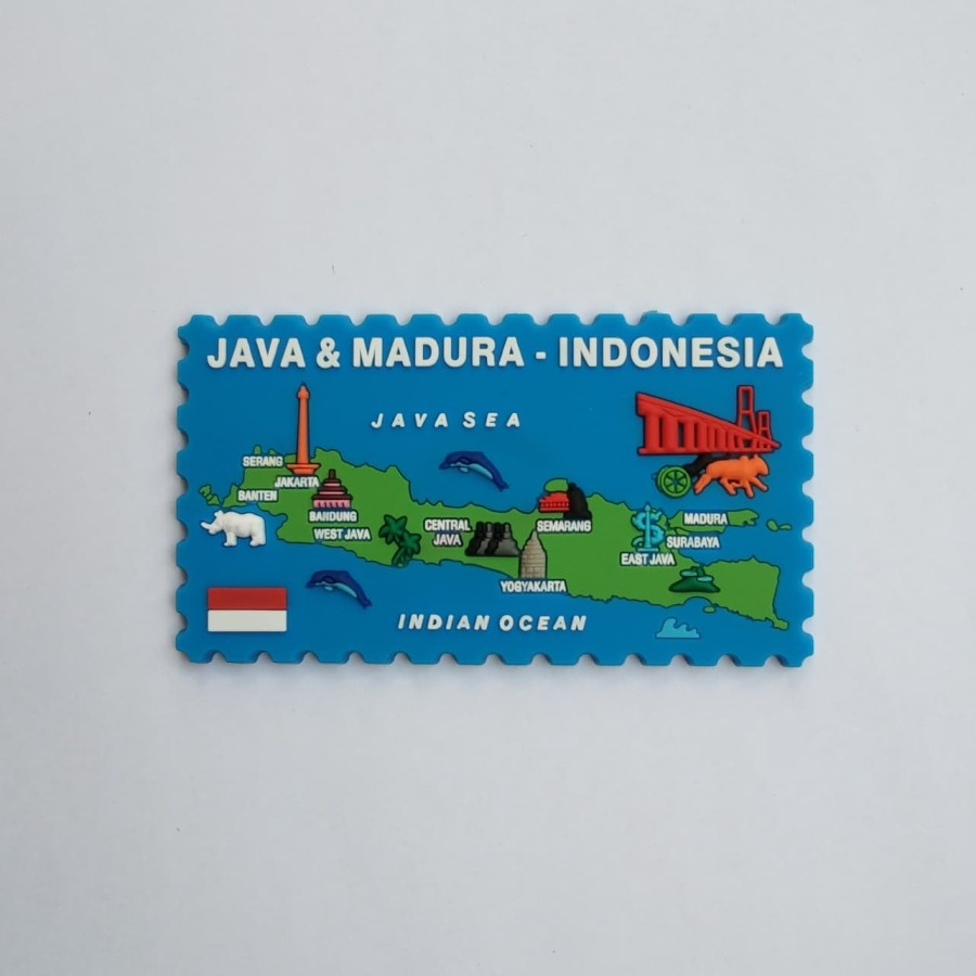 Jual Magnet kulkas peta java madura /map souvenir negara Indonesia ...