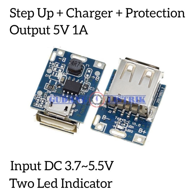 Jual Mesin Module Powerbank 5V 1A 1 Slot Usb DIY Micro Usb Charger ...