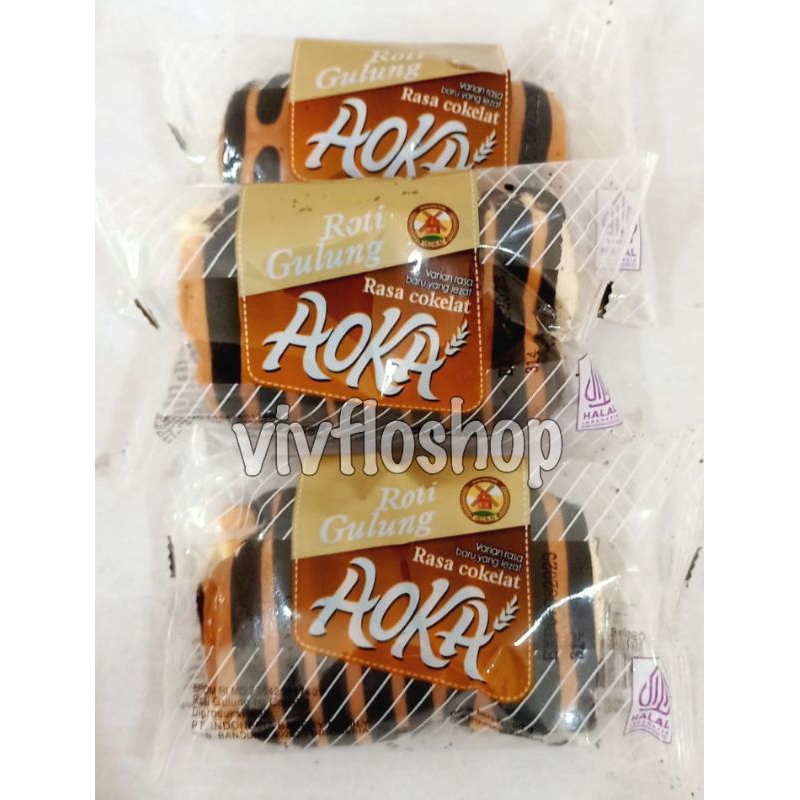 Jual Roti Gulung Aoka (Rasa Coklat & Keju) 60 gr | Shopee Indonesia