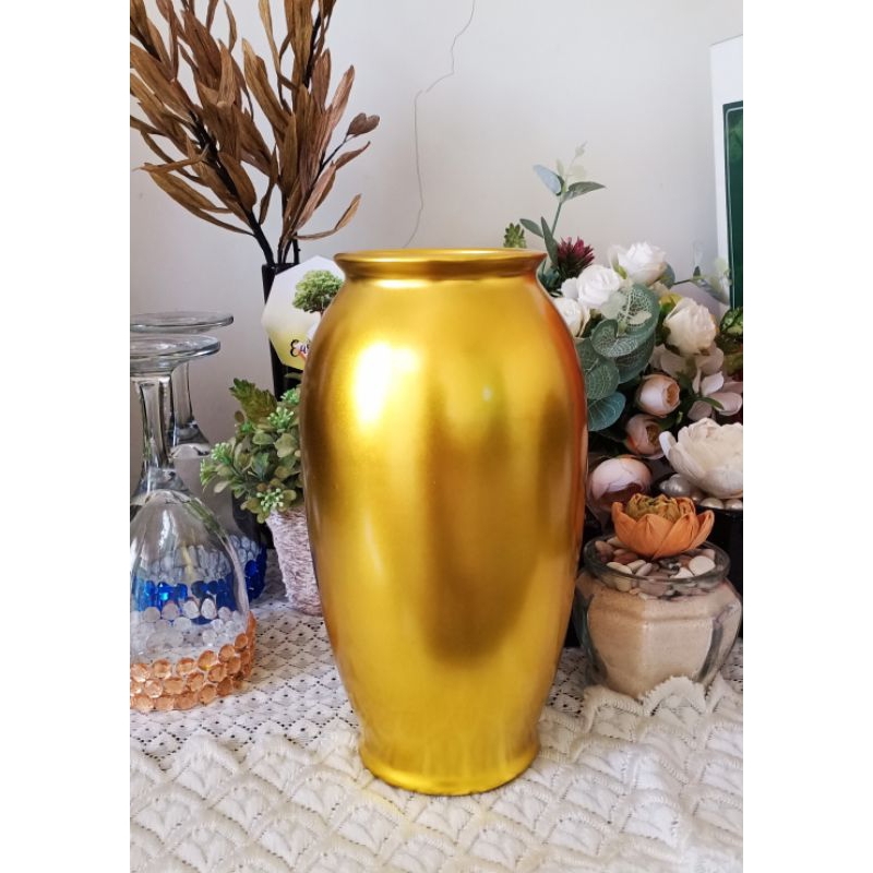 Jual VAS BUNGA EMAS CANBERA TINGGI / VAS BUNGA GOLD / VAS GOLD / VAS ...