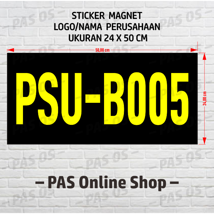 Jual STICKER MAGNET LOGO/NAMA PERUSAHAAN UKURAN 24 X 50 CM | Shopee ...