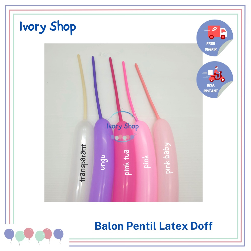 Jual Balon Pentil Latex 260 Twist Modelling Pencil Balloon satuan ...