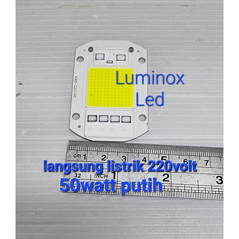 Jual mata led cob 50watt 50 watt - chip pju dan sorot cob 50w 50 w arus ...