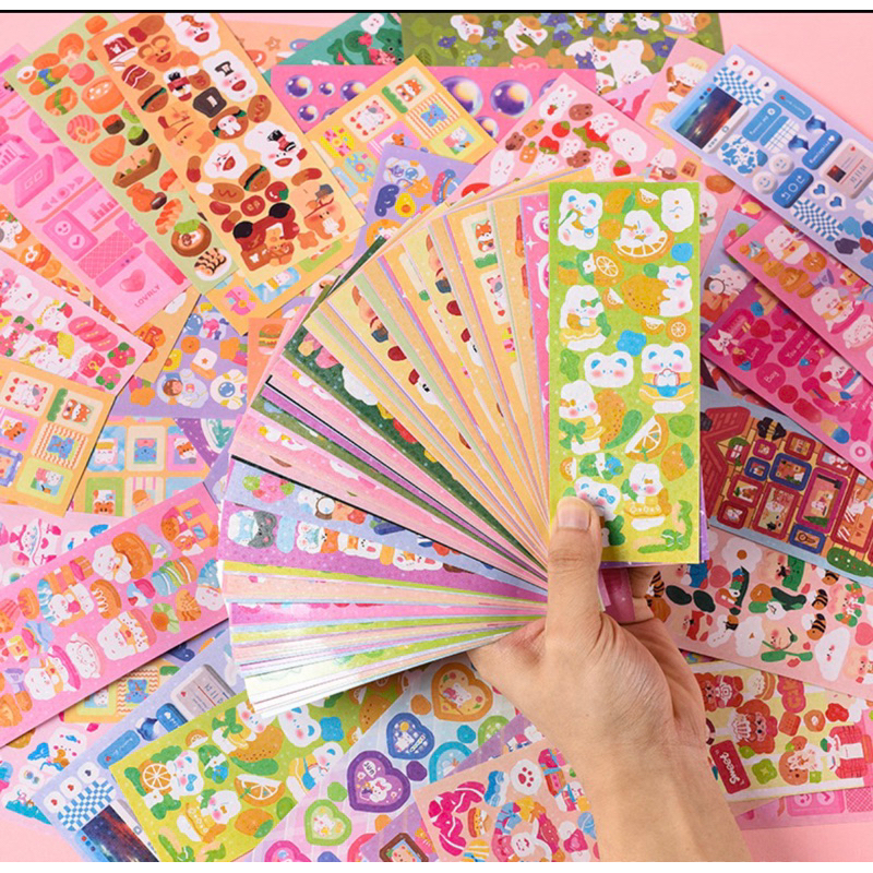 Jual [10pcs] Stiker Gooka GLITTER PACK Hologram Sticker Lucu Murah ...