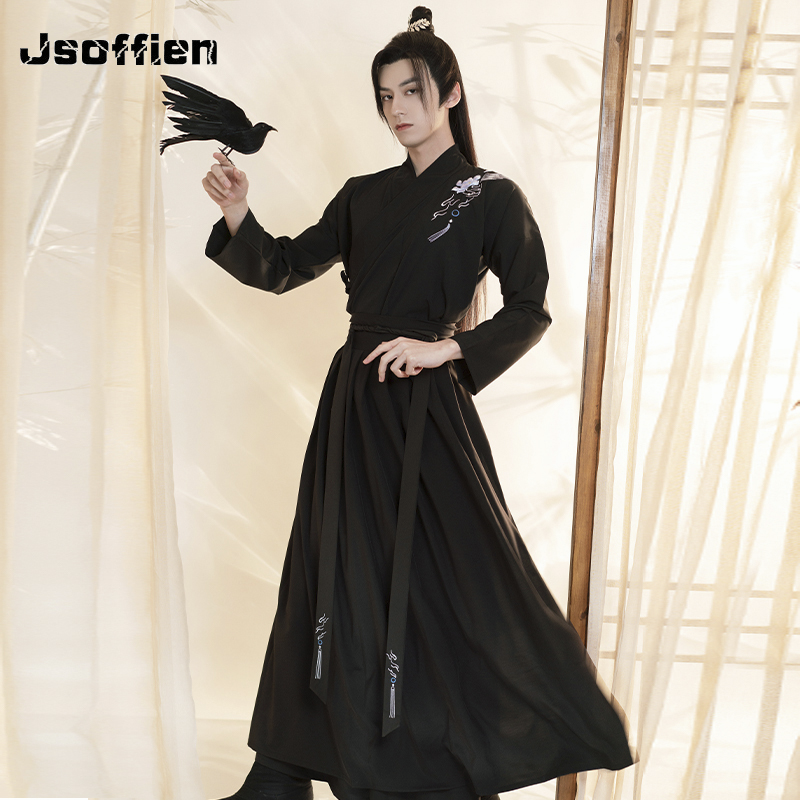 Jual Hanfu Robes Men Traditional Chinese Style Swordsman Stage Cosplay ...