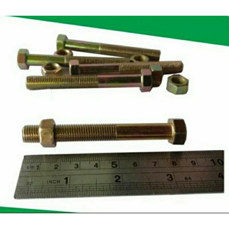 Jual M10x80 Baut + Mur (Kunci 14) - Kuning | Shopee Indonesia