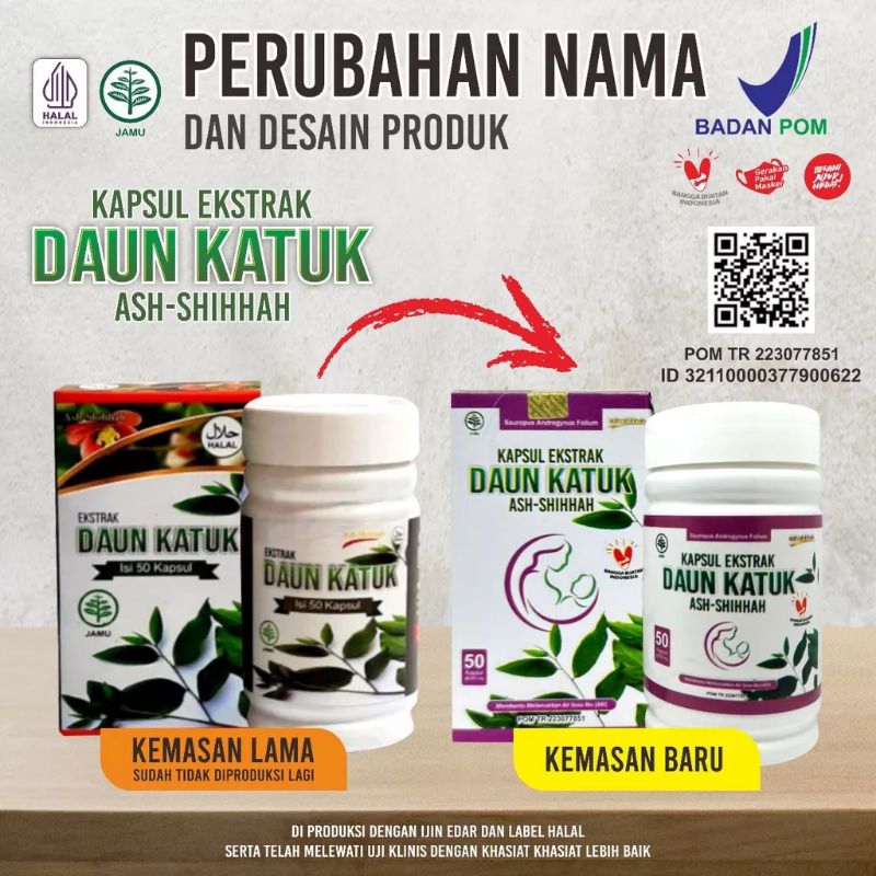 Jual KAPSUL EKSTRAK DAUN KATUK BPOM ASH SHIHHAH ASI BOOSTER MENINGKATKAN PRODUKSI ASI IBU ...