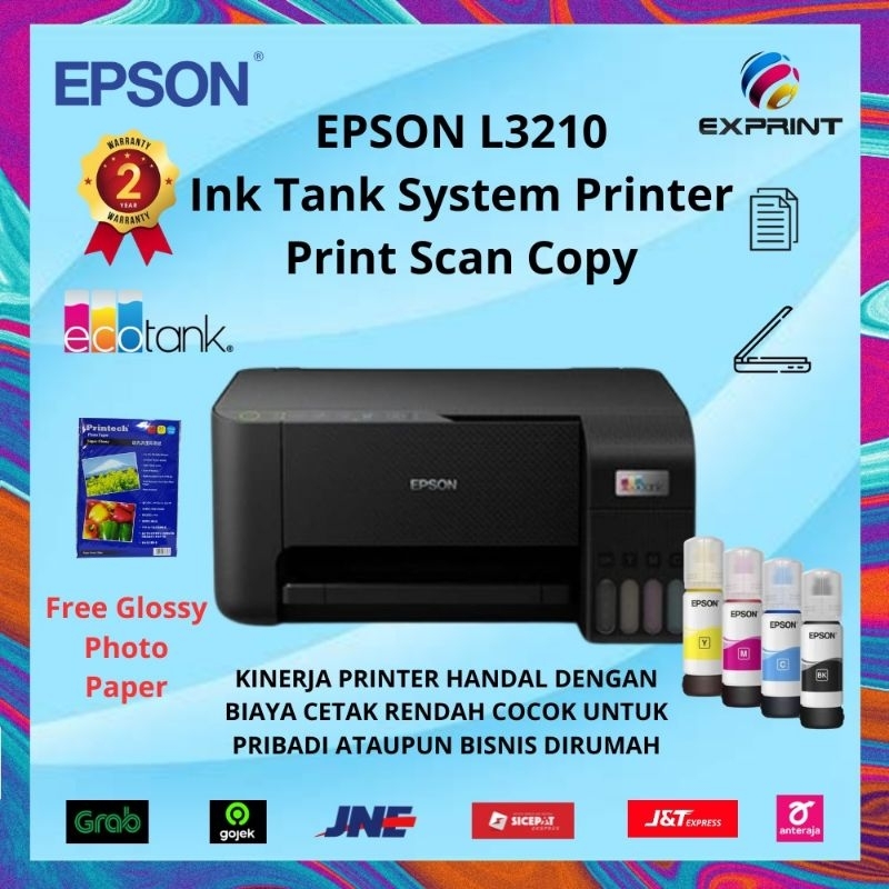 Jual Epson EcoTank L3210 All In One Print Scan Copy | Shopee Indonesia