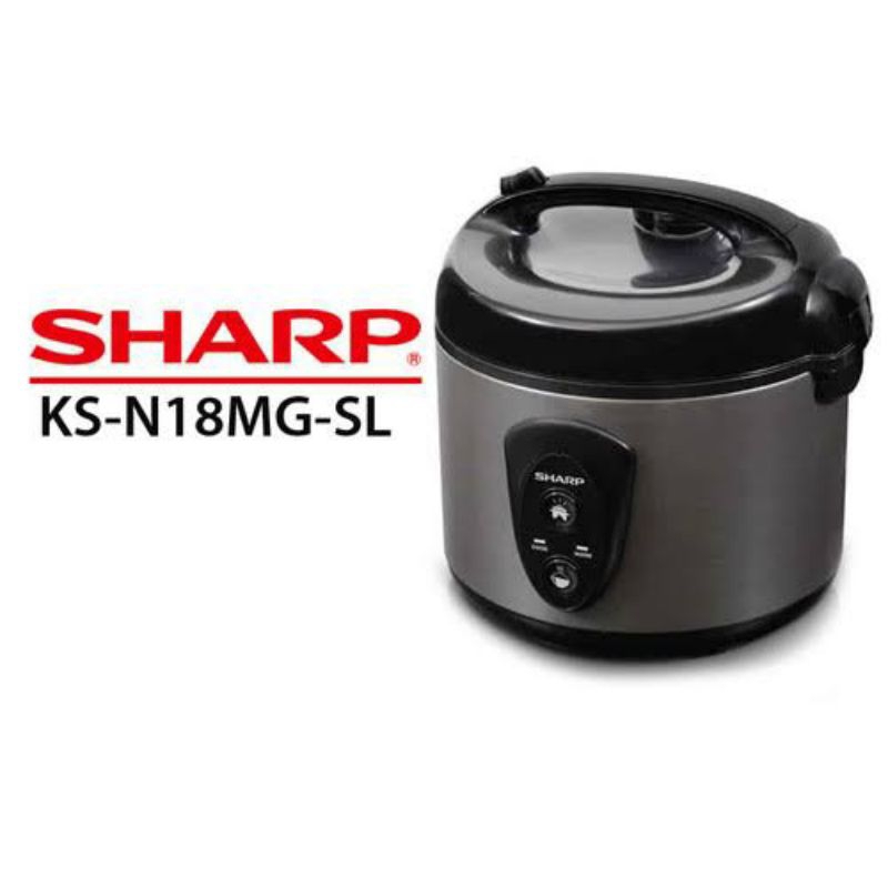 Jual MAGIC COM / RICE COOKER SHARP KS N18MG SL/RD [1,8 LITER] | Shopee ...