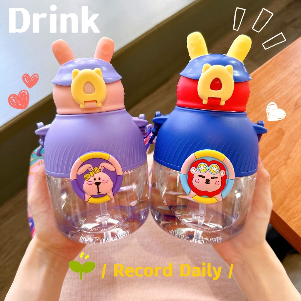 Jual Botol Minum Anak Botol Minum Lucu Karakter Kartun Kapasitas 550ml + Sedotan Tali 277-278 ...