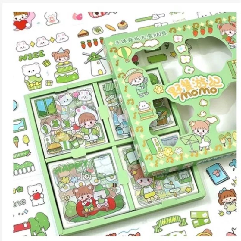 Jual stiker momo isi 100lembar/stiker momo 2D/stiker momo per kotak ...