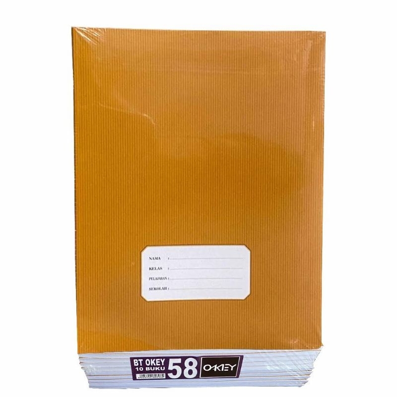 Jual Buku Tulis Kwarto Okey Sampul Coklat 1 Pack Isi 10 Buku Shopee