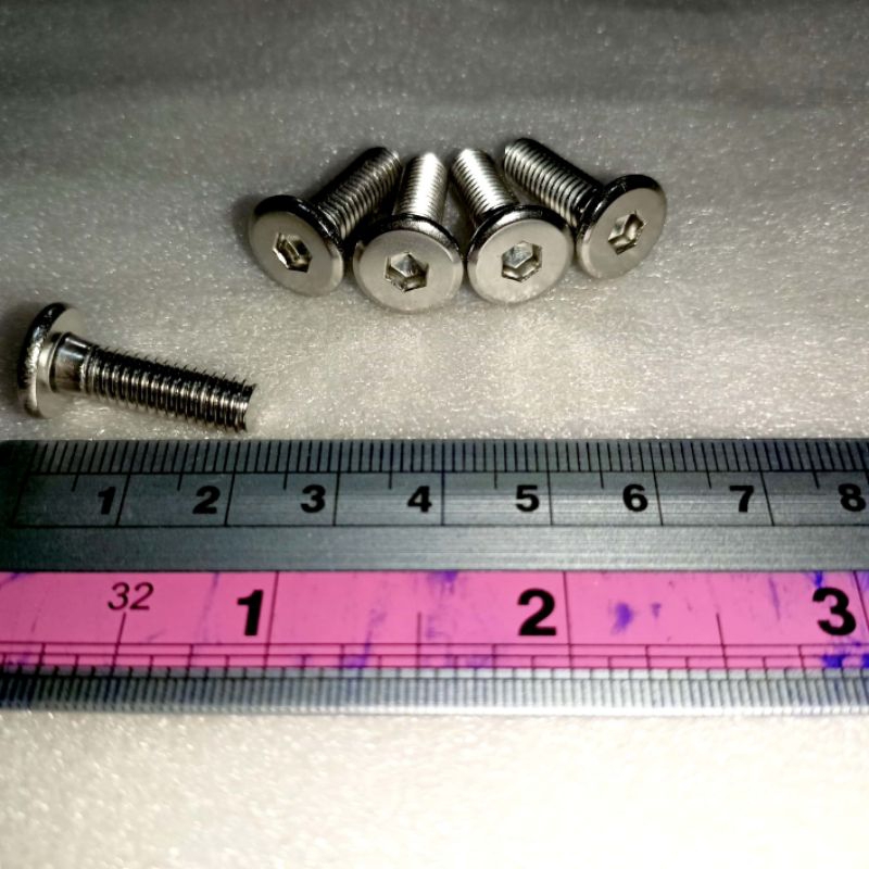 Jual Baut stainless M6x20 (drat 10) harga 1 pcs | Shopee Indonesia