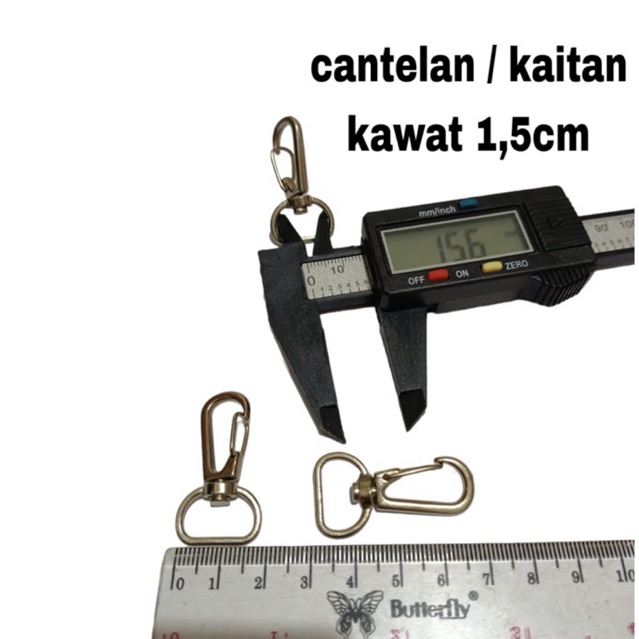 Jual 144pcs kaitan kawat 1,5cm / cantelan kaitan pengait kait tas 1,5cm ...