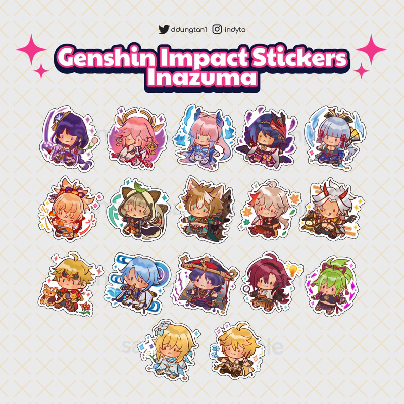 Jual Genshin Impact Die Cut Sticker Inazuma | Shopee Indonesia
