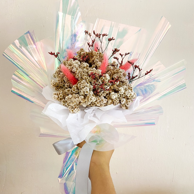 Jual Hologram Dry Flower Bouquet Large Kekinian Biral Hadiah Wisuda ...