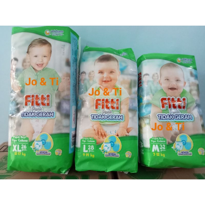 Jual Pampers Fitti Tipe Celana M 32 L 28 XL 26 | Shopee Indonesia