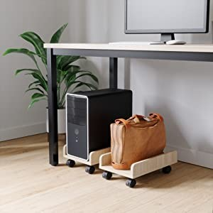 Jual Tatakan CPU / Tray CPU / PC Stand holder dengan roda Rounded wall ...
