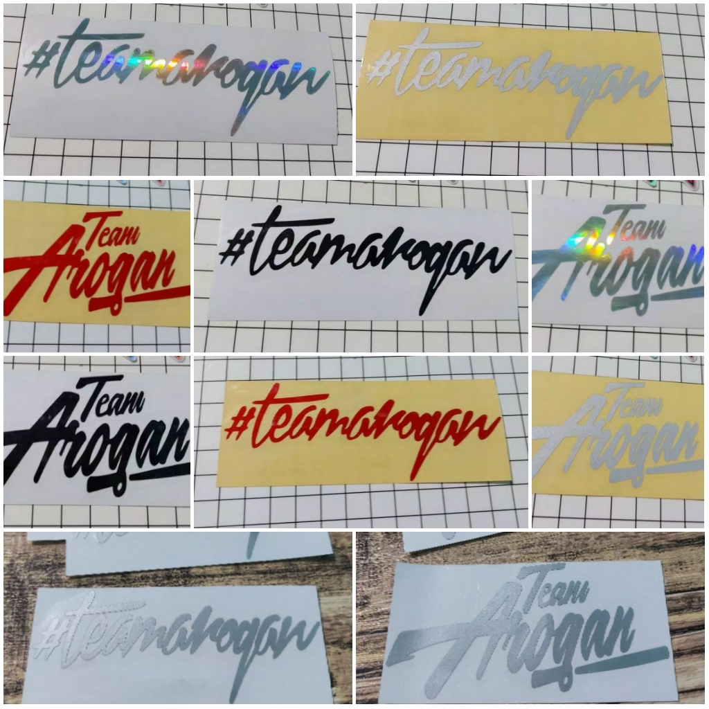 Jual Stiker Motor TEAM AROGAN LATIN Logo Full Warna Hologram Stiker ...