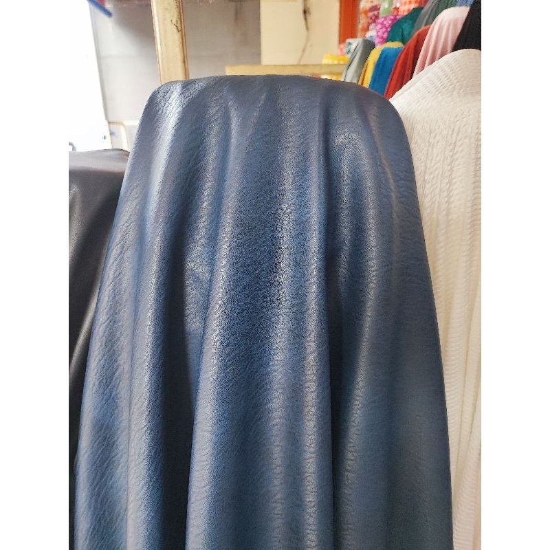 Jual Kain Kulit Sintetis Warna Navy Harga Setengah Meter (0.5 meter ...