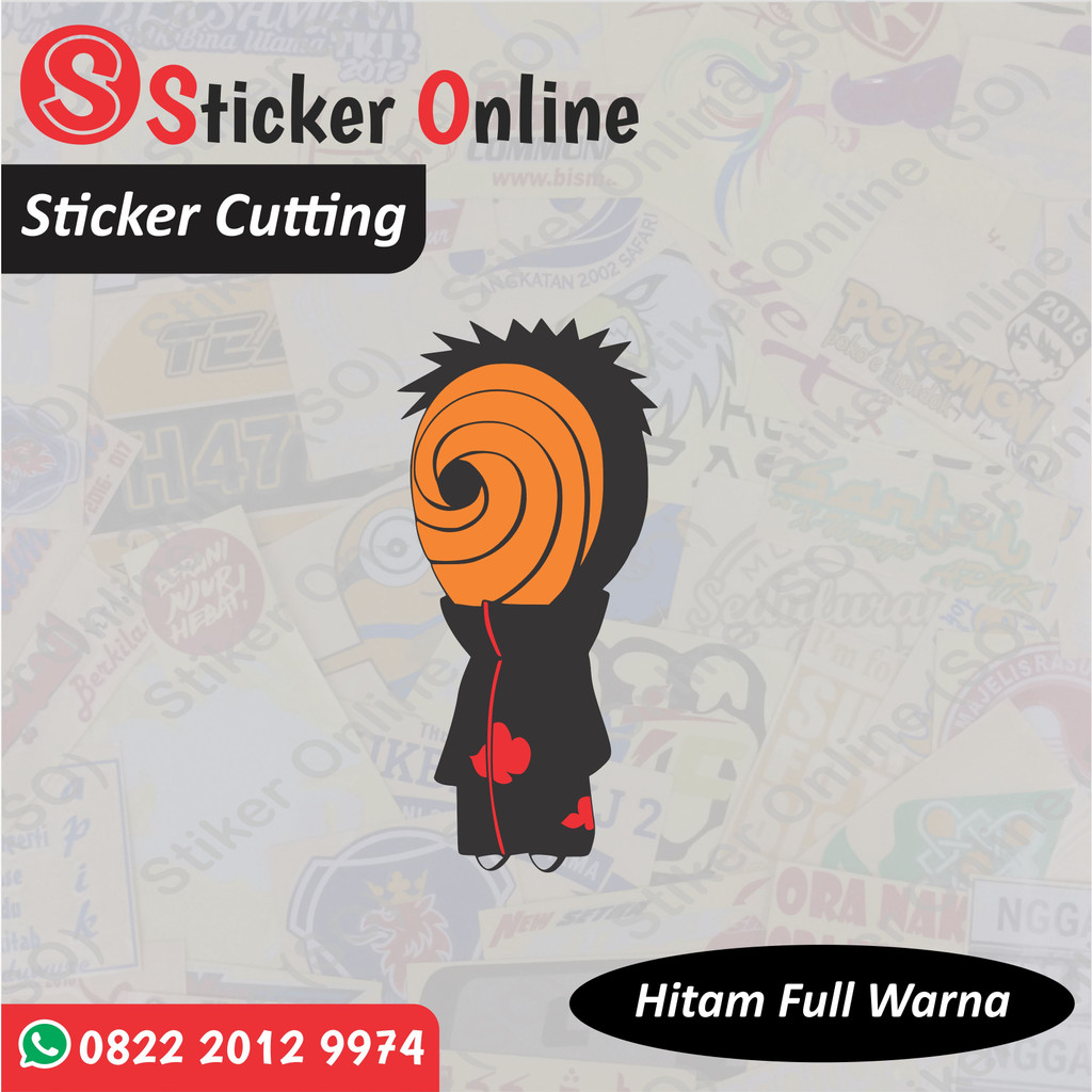 Jual Stiker Uchiha Tobi | Sticker Cutting Naruto Tobi Motor Mobil ...