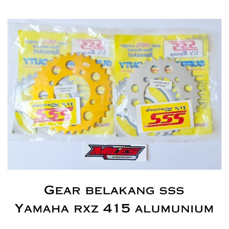 Jual Gear Belakang SSS Yamaha RXZ 415 Alumunium: 32T-47T | Shopee Indonesia