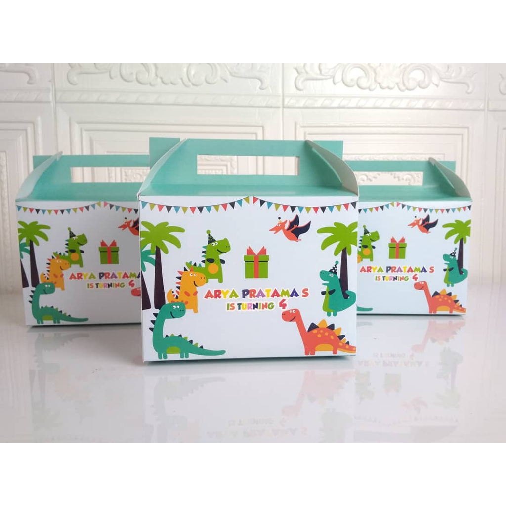 Jual snack box dino / wadah snack dino / snack box custom dino | Shopee ...