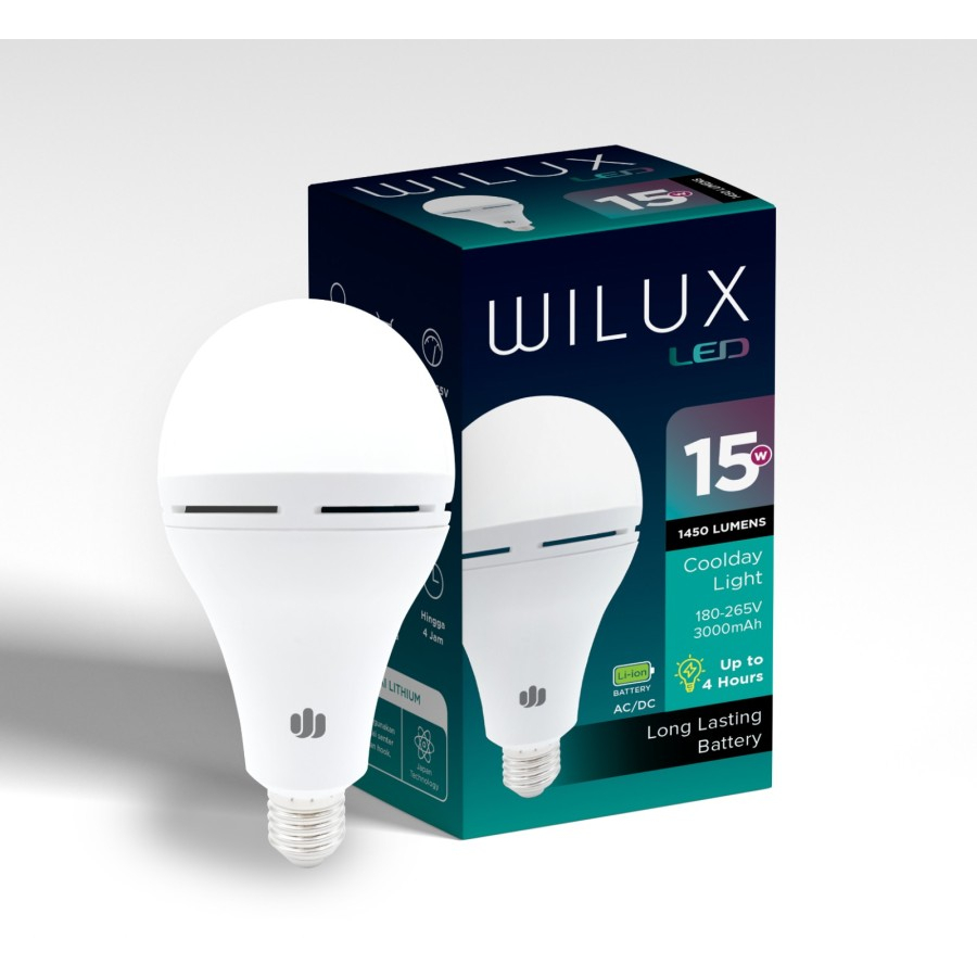 Jual Wilux - Lampu Emergency LED AC/DC - 15 watt - Cahaya Putih 6500k ...