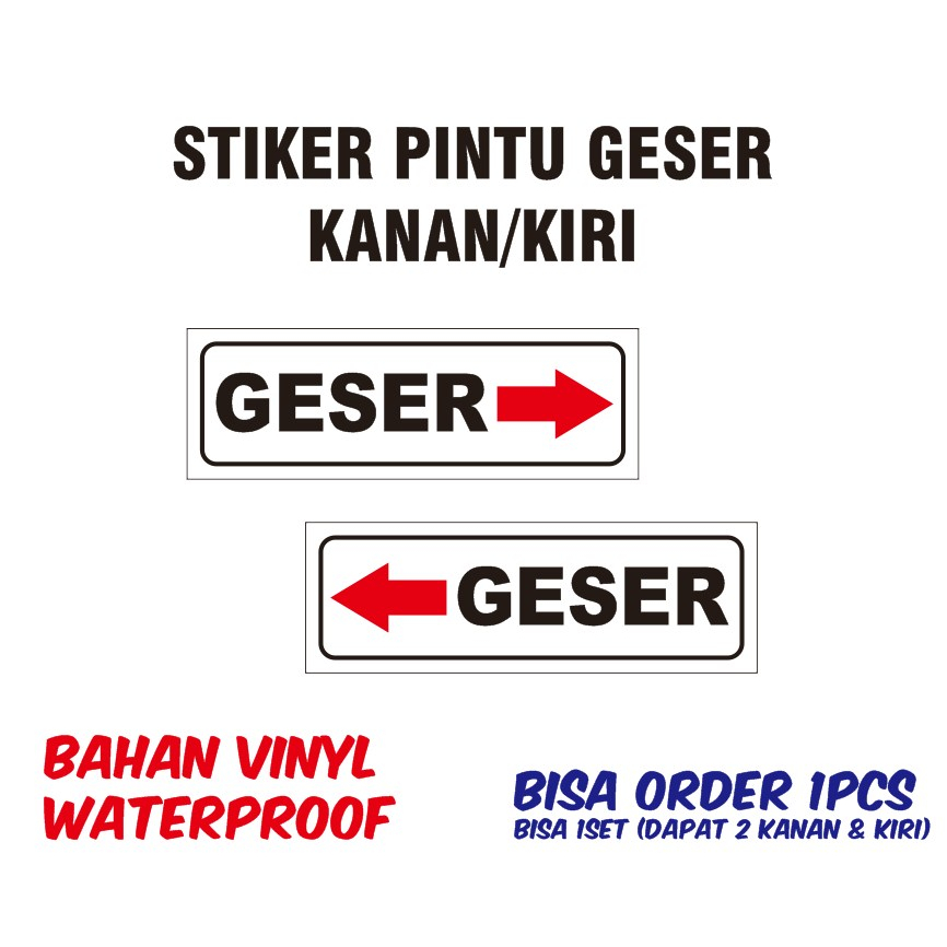 Jual Stiker pintu geser kanan/kiri | Shopee Indonesia