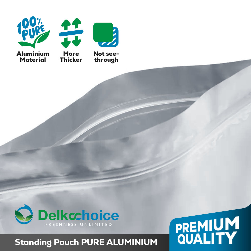 Jual Kemasan standing pouch pure alumunium foil ziplock makanan ...
