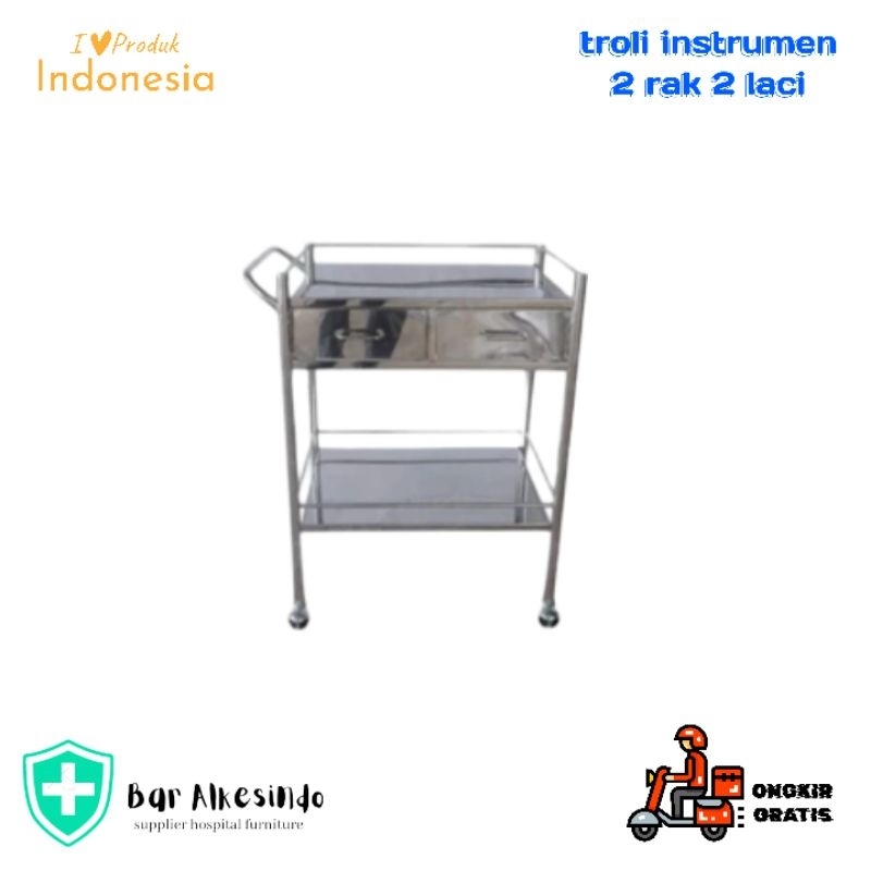 Jual trolley instrumen 2 rak 2 laci | meja instrumen 2 rak 2 laci ... Jual trolley instrumen 2 rak 2 laci | meja instrumen 2 rak 2 laci ...