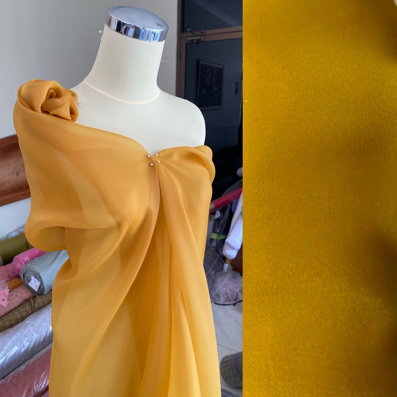 Jual ORGANZA SILK KAIN KACA PREMIUM / GLOWING SILKY GRADE A | Shopee ...
