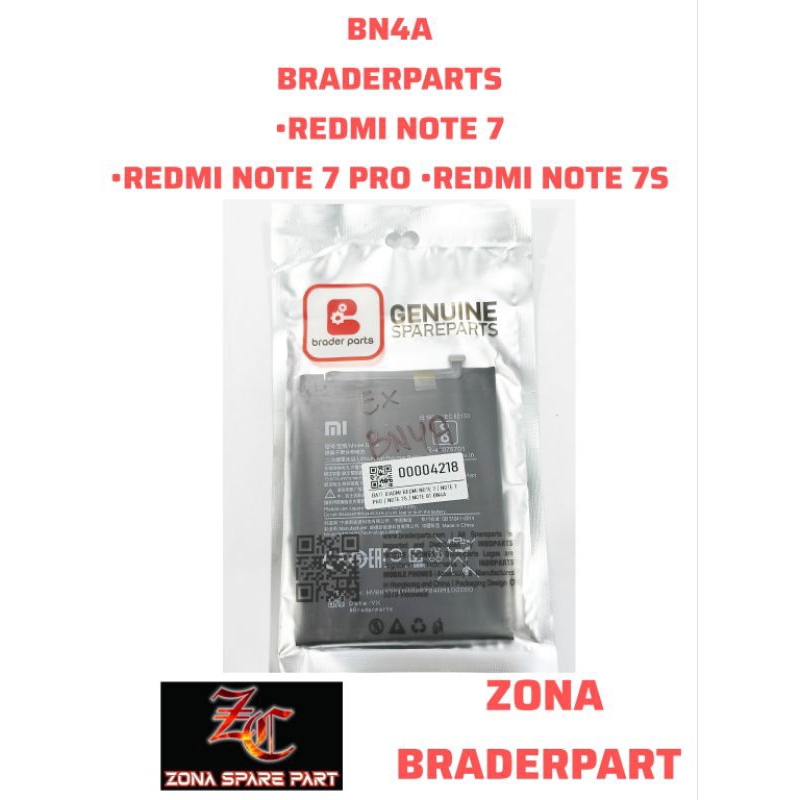 Jual BATERAI REDMI NOTE 7/NOTE 7S/NOTE 7PRO (BN4A) BRADERPARTS ...