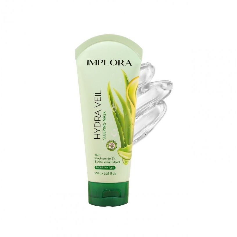 Jual Implora Hydra Veil Sleeping Mask With Niacinamide 5% & Aloe Vera Extract 100g | BPOM ...