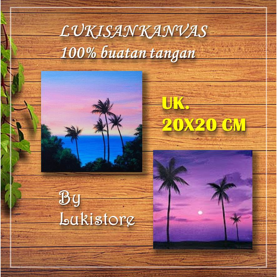 Jual Lukisan Dinding Aesthetic 20x20cm Aneka Motif | Lukisan Kanvas ...