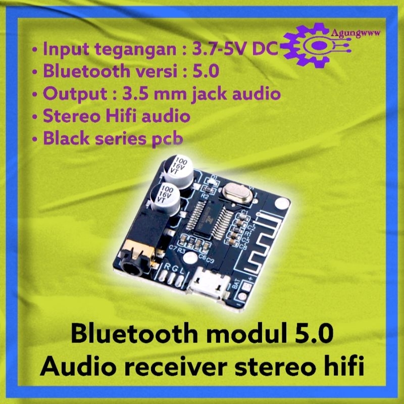 Jual Bluetooth modul 5.0 mp3 decoder audio receiver stereo hifi ...