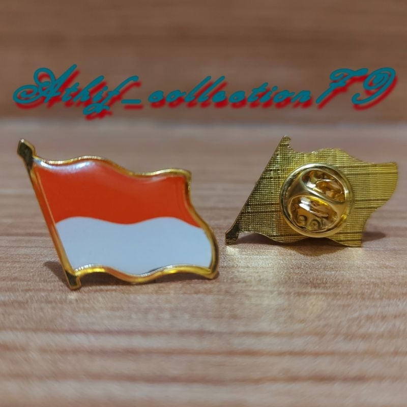 Jual Pin Bendera Merah Putih Pin Bendera Berkibar Merah Putih Pin ...