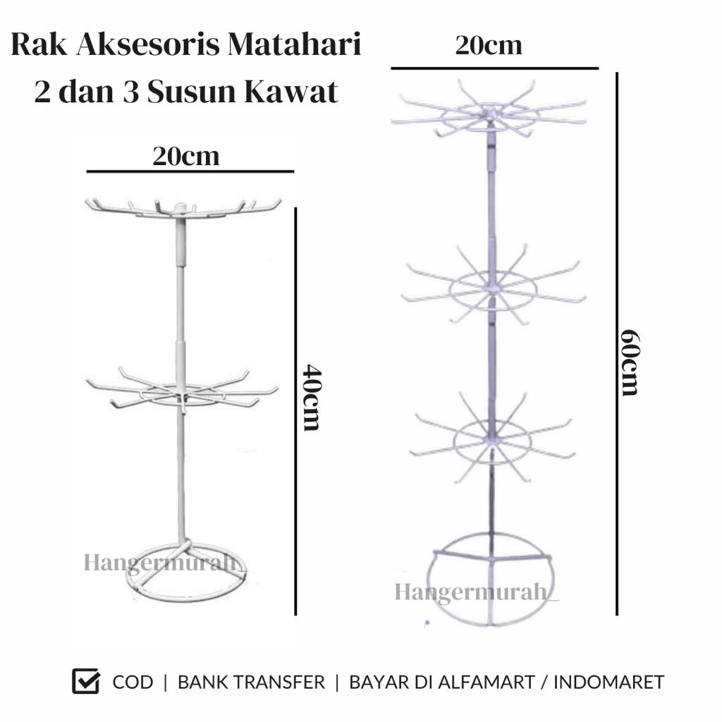Jual Rak Display Putar Matahari Kawat 3 dan 2 Susun | Gantungan ...