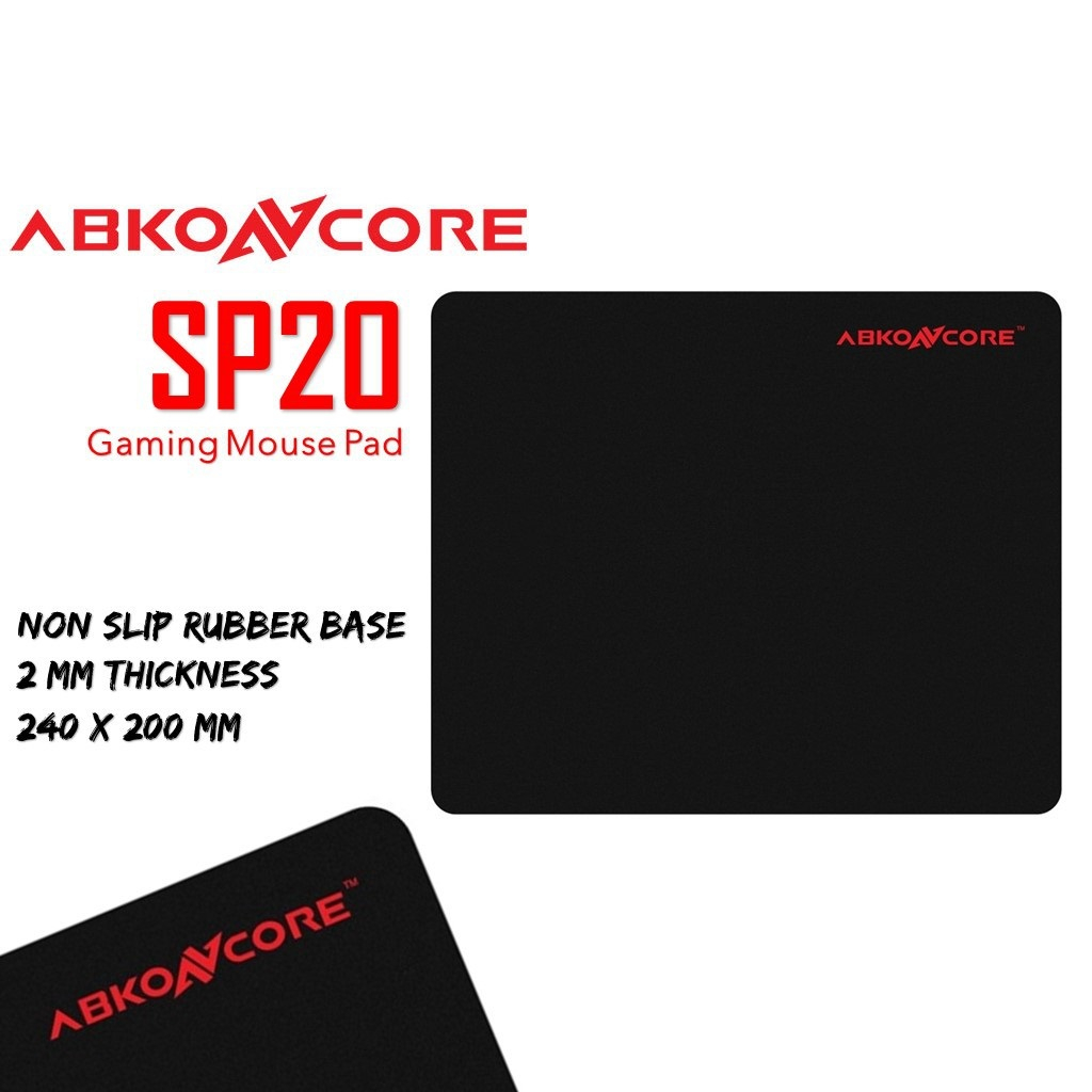 Jual Mousepad ABKONCORE SP20 Black 200x240x2mm | Shopee Indonesia