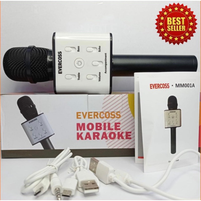 Jual Mic Karaoke Bluetooth Microphone Evercross MM001A | Shopee Indonesia